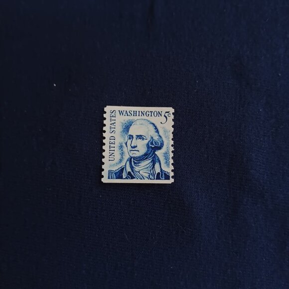 Design | George Washington 5 Cent Blue United States Postage Stamp ...
